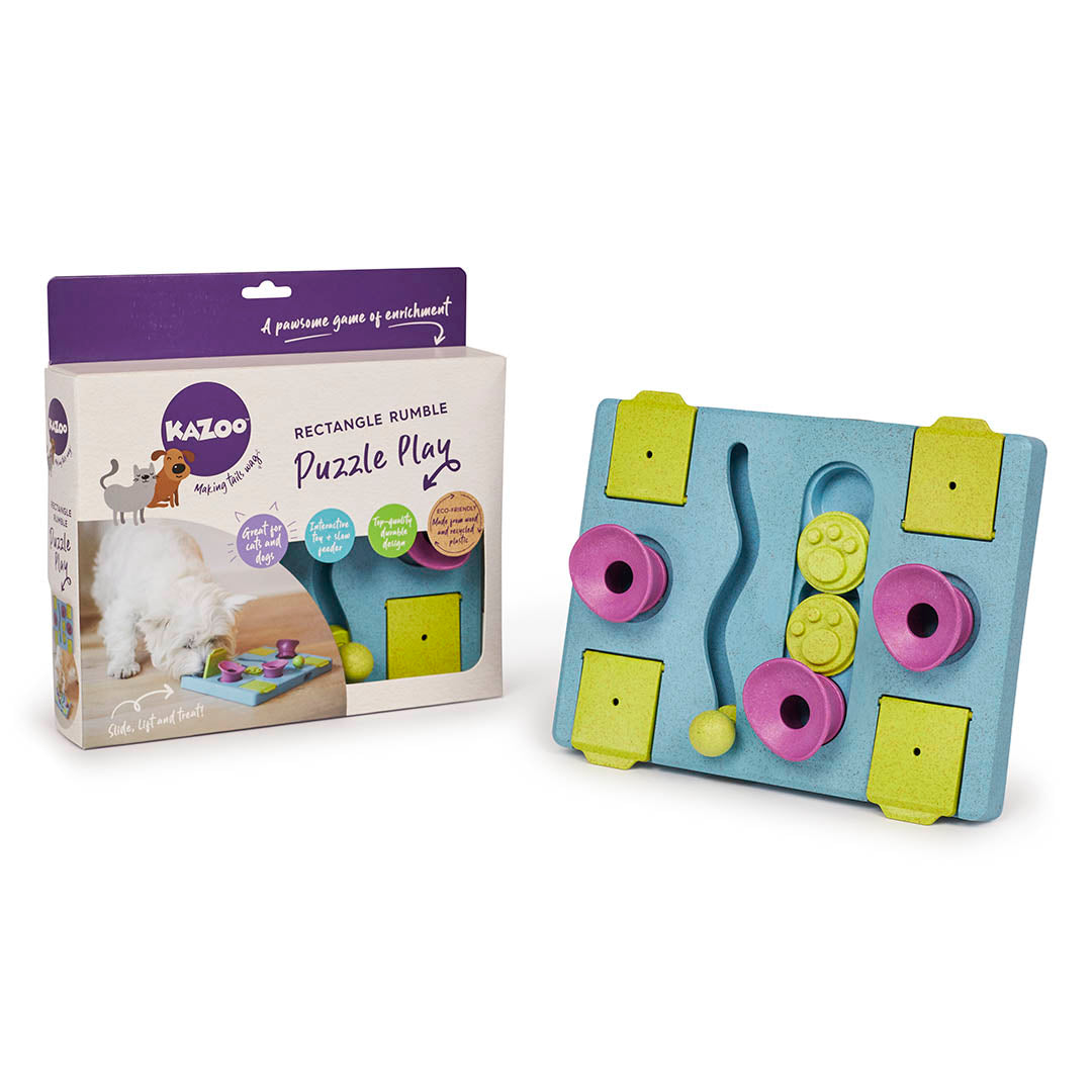 Rectangle Rumble Interactive Puzzle Cat Toy – Kazoo Pet Co