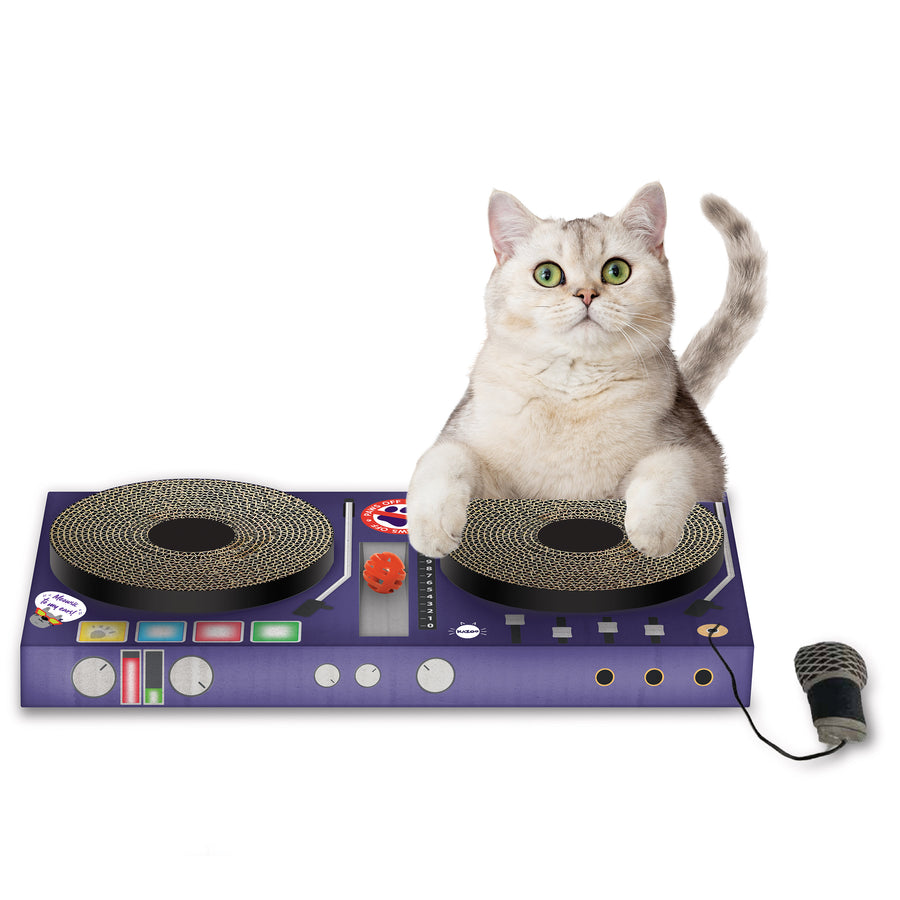 DJ Scratchez Cardboard Cat Scratcher | Kazoo Pet Co