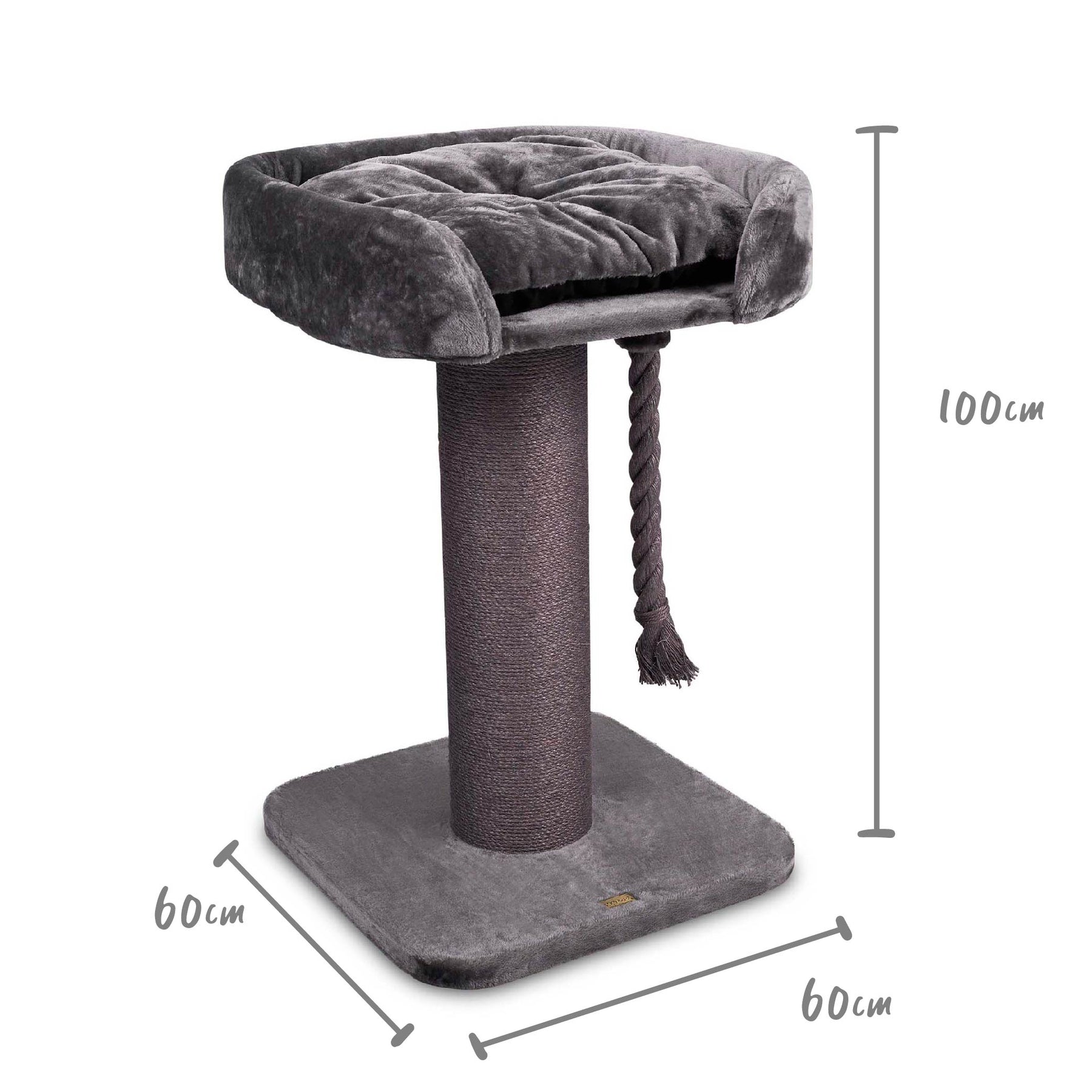 High Bed Cat Scratch Post - Charcoal – Kazoo Pet Co