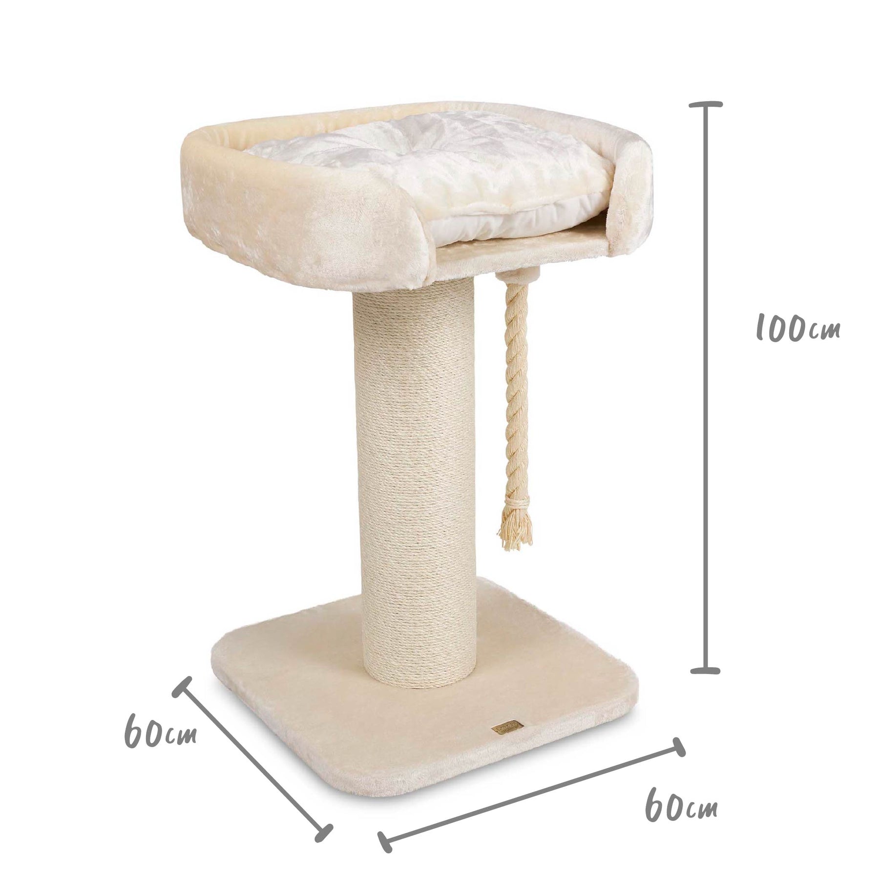 High Bed Cat Scratch Post - Cream – Kazoo Pet Co