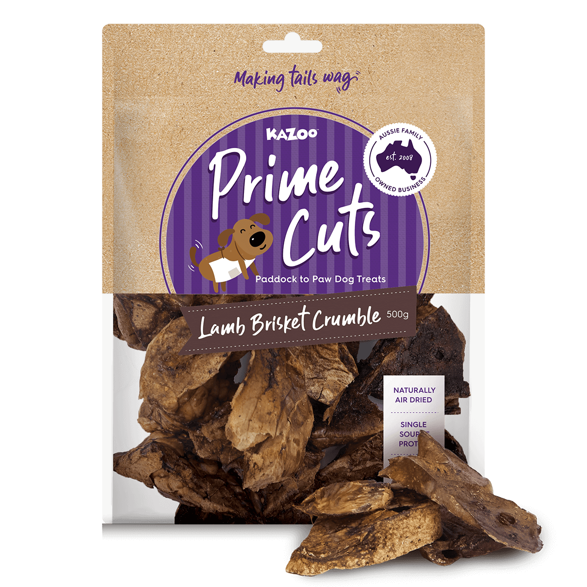 Kazoo Prime Cuts Aussie Lamb Brisket Crumble Dog Treats – Kazoo Pet Co