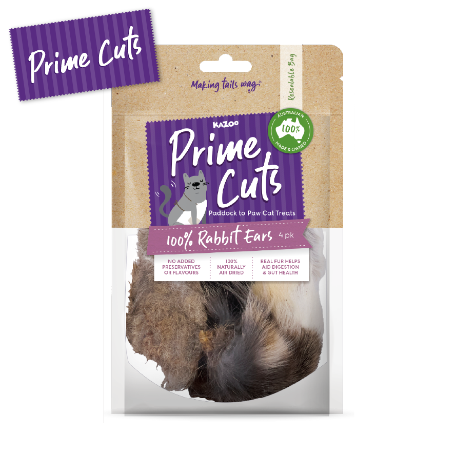 Aussie Rabbit Ears w/ Fur Cat Treats – Kazoo Pet Co