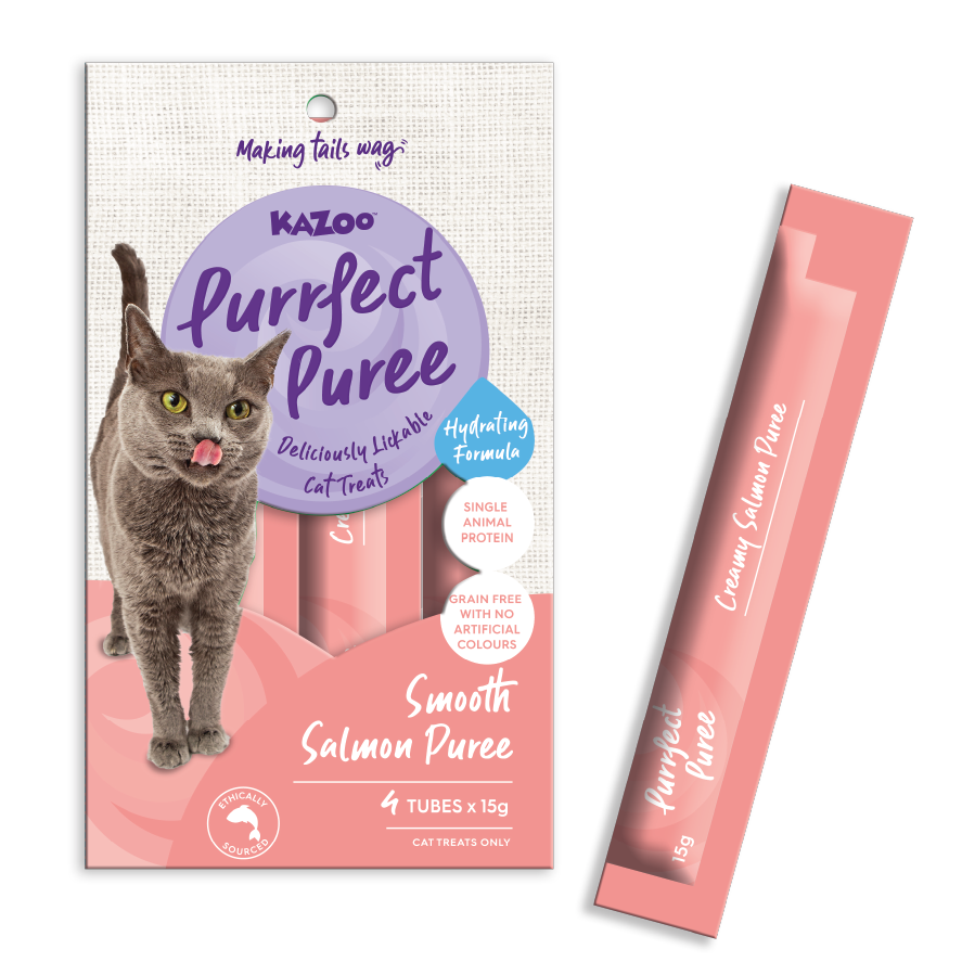 Purrfect Puree Cat Treat - Salmon – Kazoo Pet Co