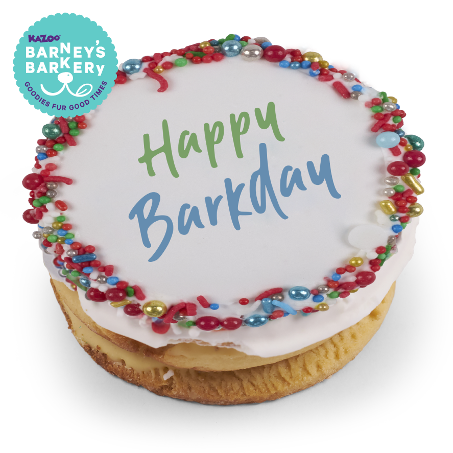 Dog Birthday Cake - Red Round Shape – Kazoo Pet Co