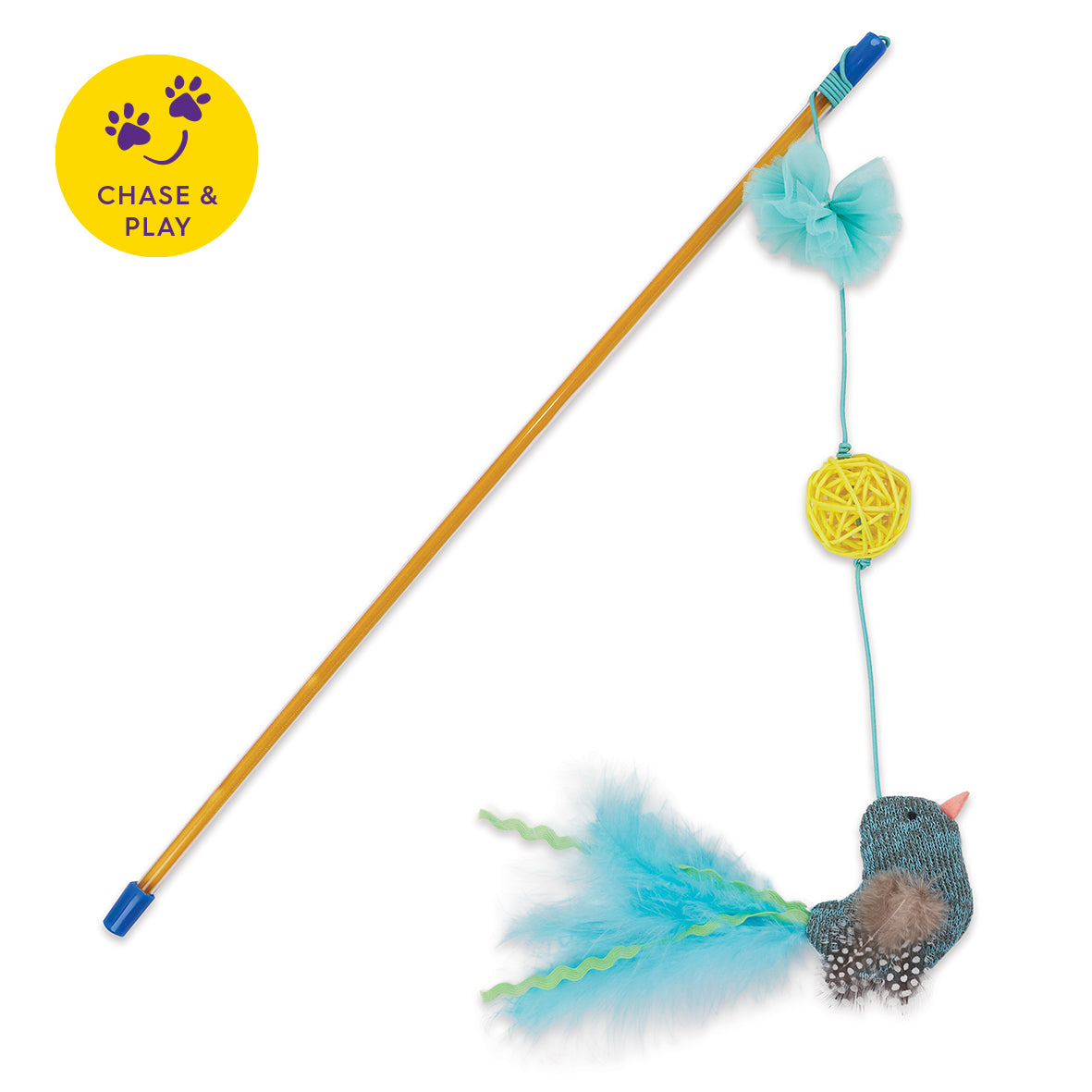 Bluebird Chase & Play Wand – Kazoo Pet Co