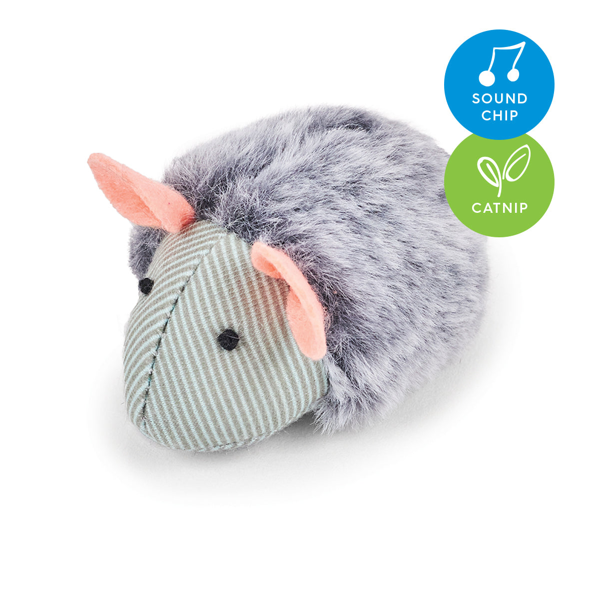 Noisy Mouse with sound chip and catnip – Kazoo Pet Co