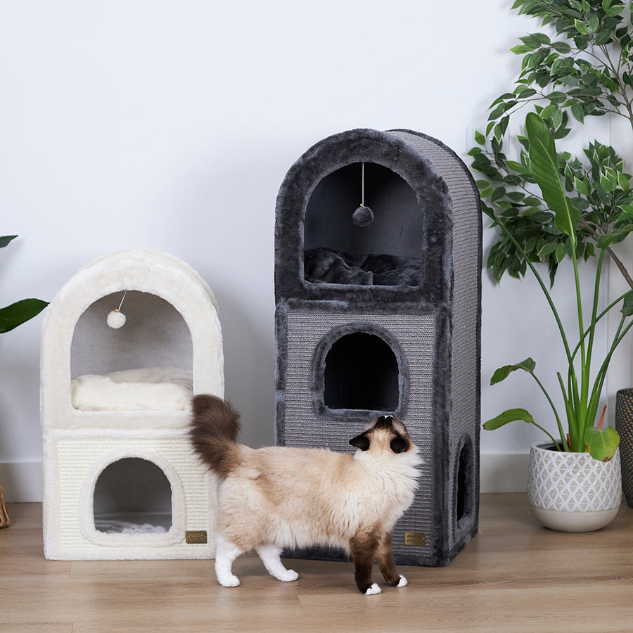 3 Chambers Cat Den - Charcoal – Kazoo Pet Co
