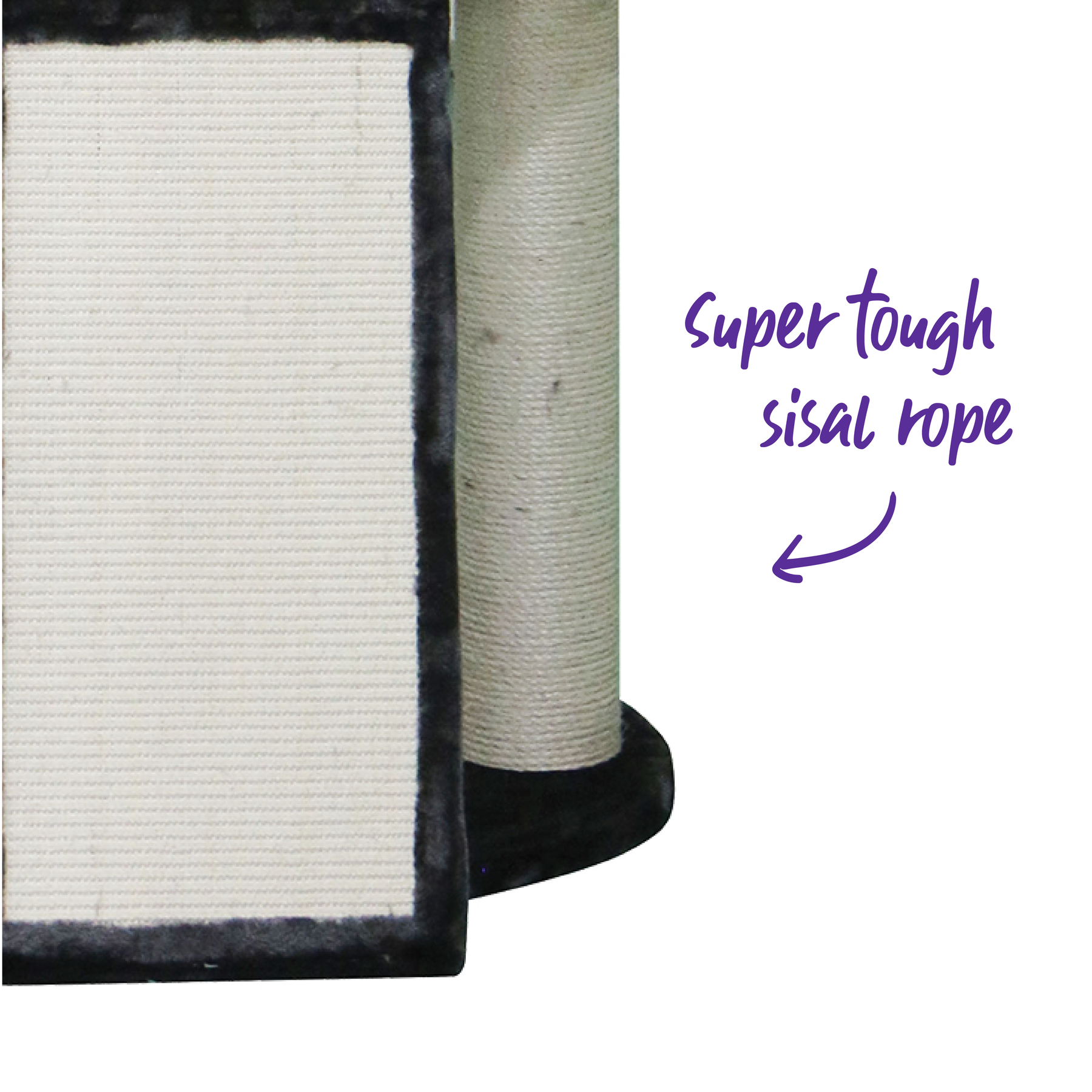 Kitty Scratch & Sleep Post - Cream & Charcoal – Kazoo Pet Co