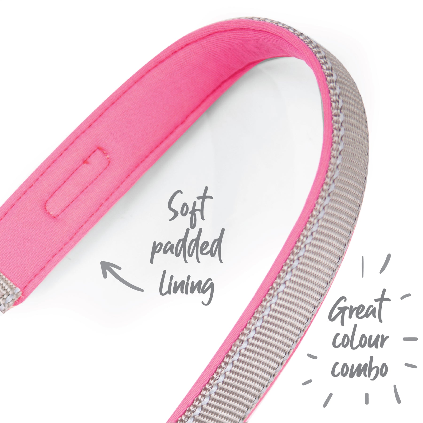 Active Easy-clip Dog Collar - Silver & Pink – Kazoo Pet Co